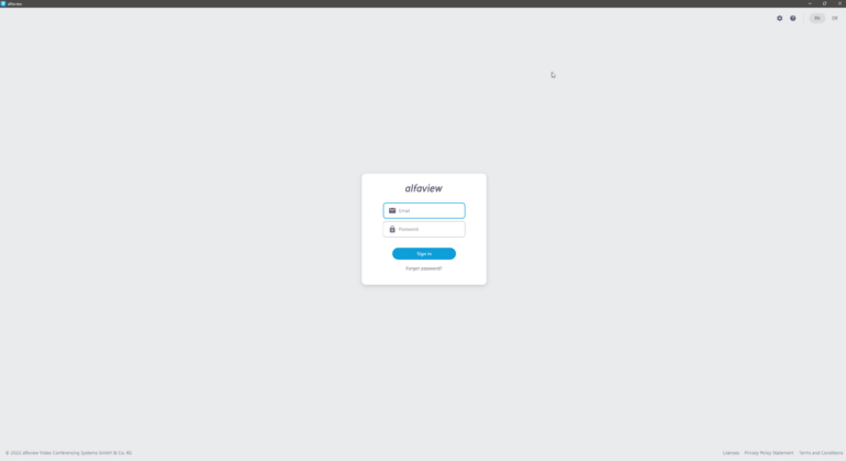 Signup and Login – alfaview