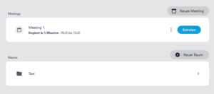 alfaview-Raum oder Meeting betreten – alfaview