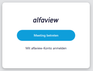 alfaview-Raum oder Meeting betreten – alfaview