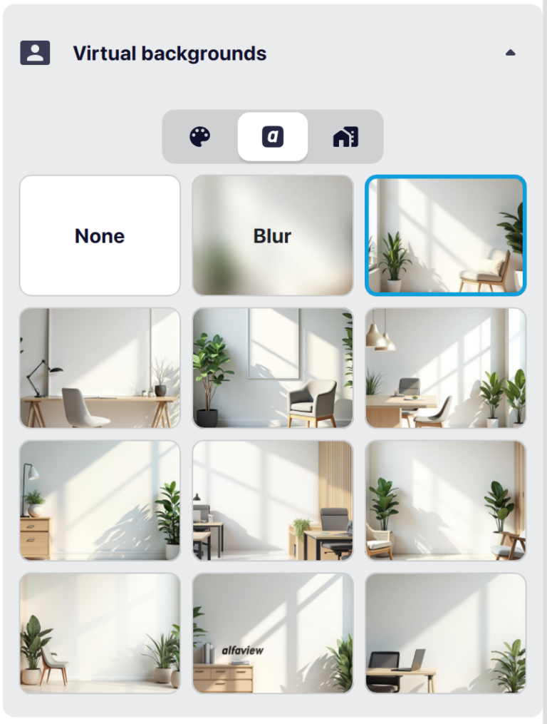 Video settings – alfaview