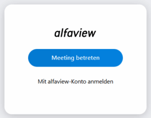 alfaview-Raum oder Meeting betreten – alfaview