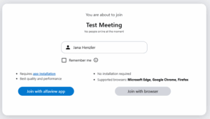 Join an alfaview room or meeting – alfaview