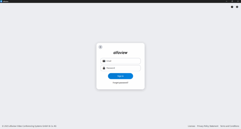 Signup and Login – alfaview